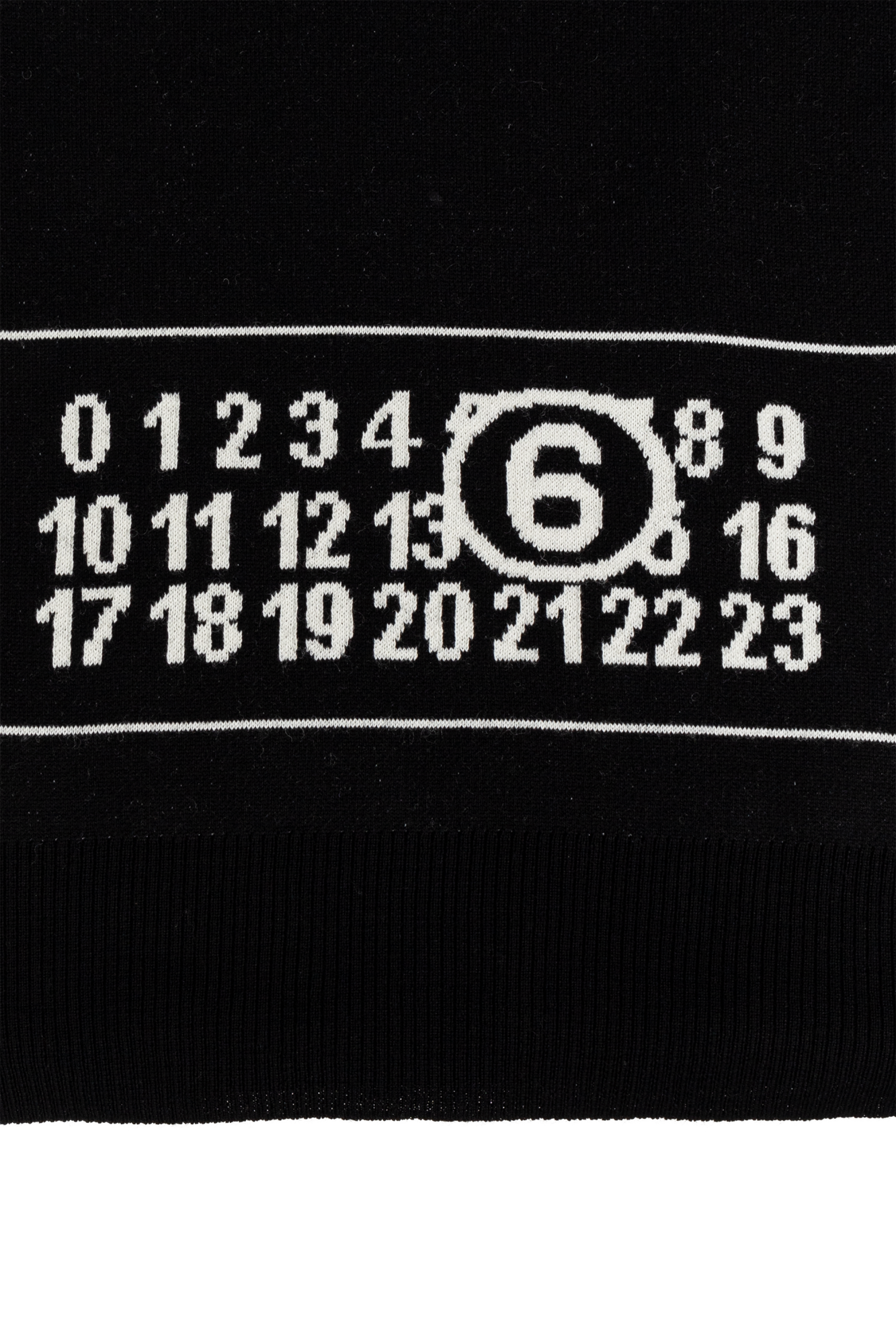 Black Scarf with logo MM6 Maison Margiela Black Scarf with logo MM6 Maison Margiela